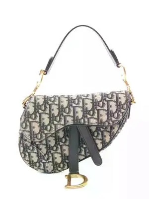 Dior 2010s Mini Saddle Oblique Shoulder Bag - Blue