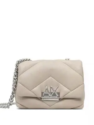 Armani Exchange Quilted Leather Shoulder Bag - Neutrals