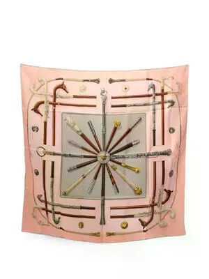 Hermès 2010s Cannes & Pommeaux Scarf - Pink