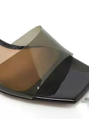 GIANVITO ROSSI Cosmic Square-toe Sandals - Black