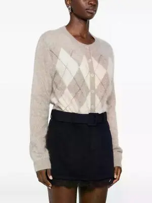 SELF-PORTRAIT Belted Lace-trim Shorts