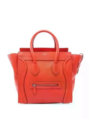 Celine 2000s Mini Luggage Tote Bag - Orange