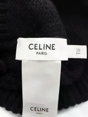 Celine 2010s Triomphe Knit Beanie Hat
