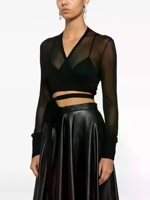 PATRICK MCDOWELL Sheer Wrap-style Top