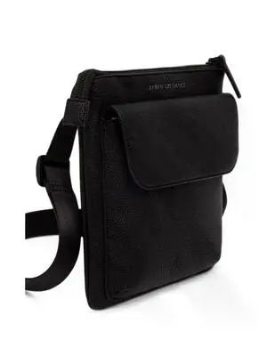 Armani Exchange Logo-plaque Pebbled-effect Messenger Bag