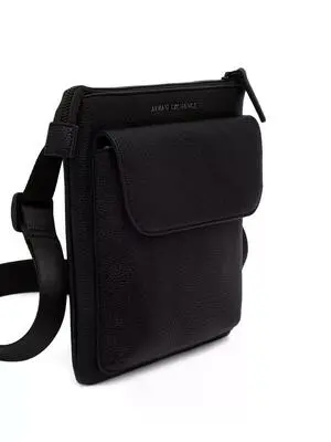 Armani Exchange Logo-plaque Pebbled-effect Messenger Bag