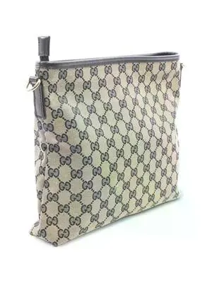 Gucci 2010s Sherry Line Gg Canvas Web Shoulder Bag