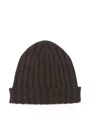 FILIPPO DE LAURENTIIS Ribbed-knit Cashmere Beanie Hat