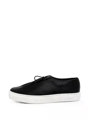 JACQUES SOLOVIÈRE PARIS Jim Grained Leather Pleated Sneakers