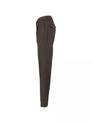 Incotex Pleated Wool-blend Trousers