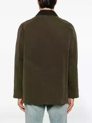 DUNST Corduroy-collar Flap-pocket Coat