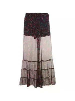 Hermès 2010s All-over Pattern Silk Trousers - Blue