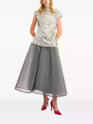 GEMY MAALOUF Sequin-embellished Sleeveless Top