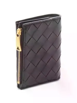 Bottega Veneta 2020s Intrecciato Bi-fold Wallet - Brown
