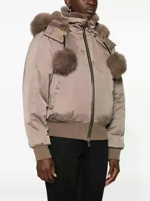 Moose Knuckles Zip-fastening Hooded Bomber Jacket - Neutrals