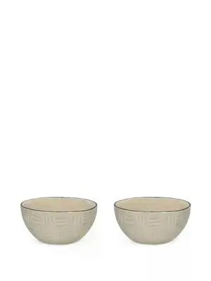 POMAX Meet The Kutis Hand-carved Serving Bowls - Neutrals