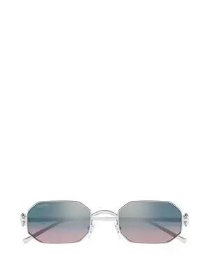 Cartier Geometric-frame Sunglasses - Silver