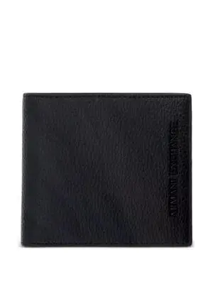 Armani Exchange Logo-embossed Bifold Wallet - Black