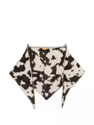 Guest In Residence Cow-print Triangular Scarf - Neutrals