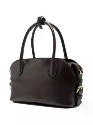 Prada Logo-print Leather Tote Bag - Brown