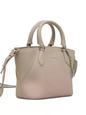 Armani Exchange Logo-plaque Pebbled Tote Bag - Neutrals