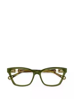 Chloé Geometric-frame Glasses - Green