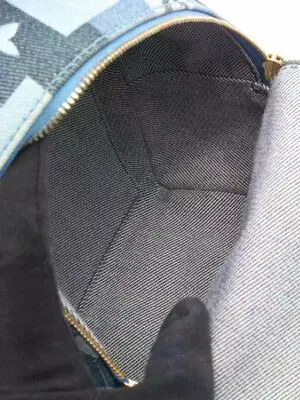 LOUIS VUITTON 2019 Palm Springs Monogram Denim Backpack