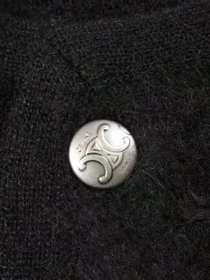 Celine 2010s Triomphe Button Cardigan