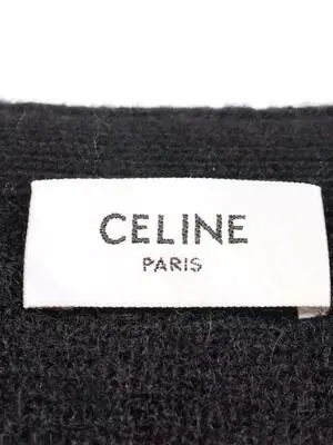 Celine 2010s Triomphe Button Cardigan