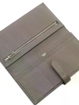 Hermès 2022 Bearn Soufflet Bi-fold Wallet - Grey