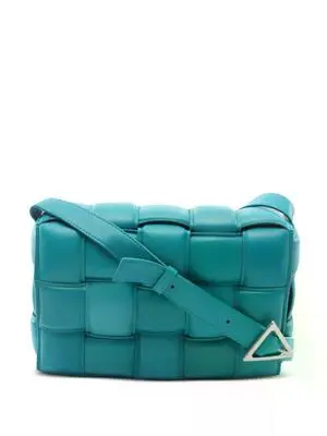 Bottega Veneta 2010s Medium Cassette Intrecciato Shoulder Bag - Blue