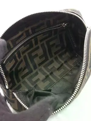 Fendi 2020s Zucca Leather-trim Pouch