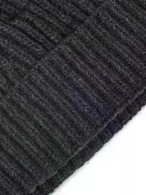 ARAGONA Ribbed-knit Cashmere Beanie Hat - Grey
