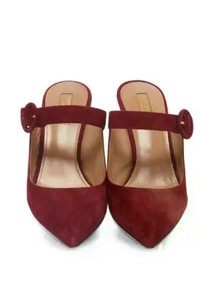 AQUAZZURA Blossom Buckle-strap Mules