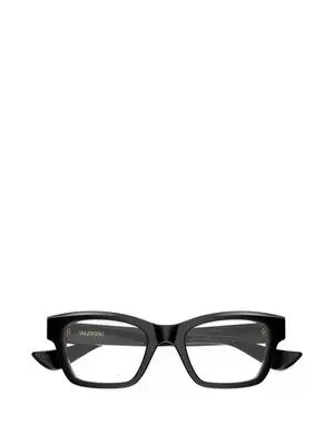 Valentino Garavani Vlogo Rectangle-frame Glasses - Black