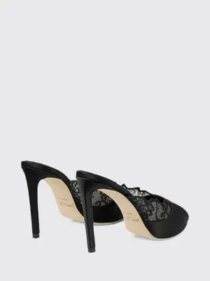 JIMMY CHOO Brigitte Embroidered Lace And Satin Mules With High Stiletto Heel - Black