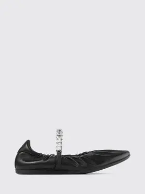 JIMMY CHOO Jade Crystal-embellished Nappa Leather Mary Jane Ballet Flats