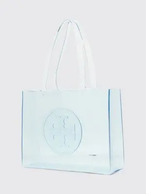 Tory Burch T Monogram Tote Bag In Transparent Pvc With Double Handles And Logo