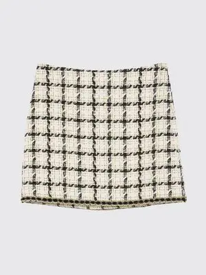 TWINSET High-waisted Check Tweed Pencil Mini Skirt