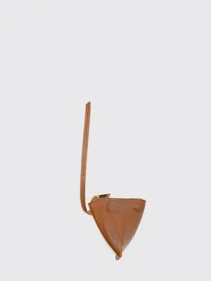 Celine Zipped Keyring Coin Purse In Smooth Lambskin With Printed Logo
