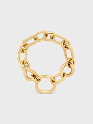 Celine Gourmette Chain Bracelet In -tone Brass With Lobster Clasp - Gold