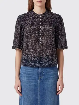 Isabel Marant Étoile Douna Polka Dot Cotton Blouse With Short Sleeves