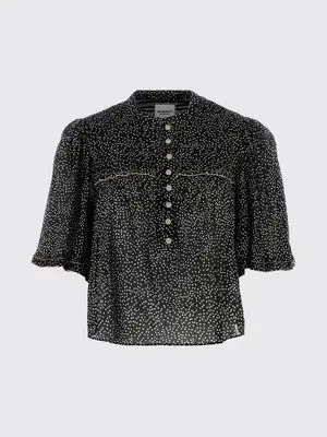 Isabel Marant Étoile Douna Polka Dot Cotton Blouse With Short Sleeves