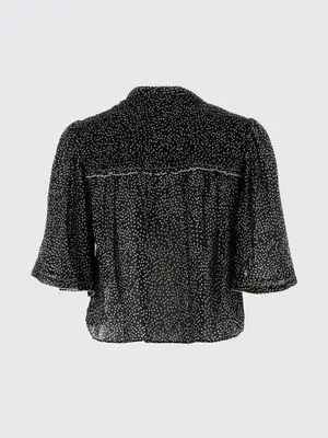Isabel Marant Étoile Douna Polka Dot Cotton Blouse With Short Sleeves
