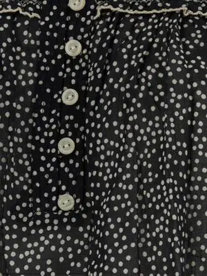 Isabel Marant Étoile Douna Polka Dot Cotton Blouse With Short Sleeves