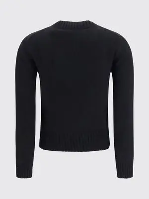 AMI Paris Wool And Cashmere Crew Neck Sweater With Ribbed Trims