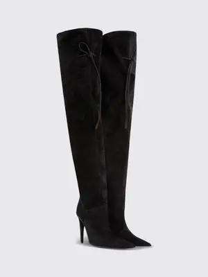 GIUSEPPE ZANOTTI Suede Cuissardes Boots With Stiletto Heel