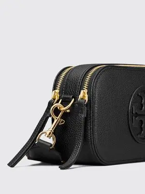 Tory Burch Miller Mini Crossbody Bag In Hammered Calfskin With Double T Logo