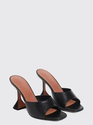 Amina Muaddi Lupita Leather Mules With A Signature Spool Heel