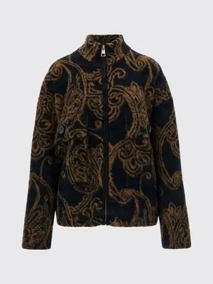Liu Jo Paisley Print Wool Blend Bomber Jacket With Relaxed Fit